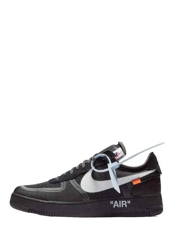 Nike X Off-white Air Force 1 Low Black - Black/white-cone-black