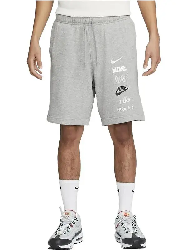 Nike Club Fleece French Terry Shorts - Grey/multi-color