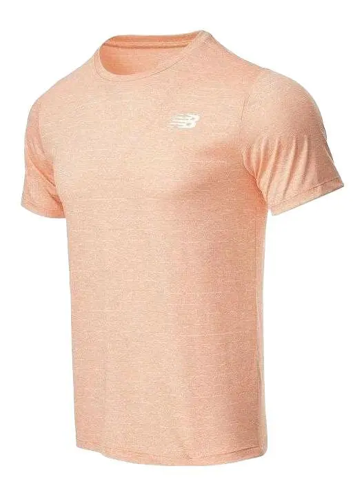 NEW BALANCE Tenacity Heather Tech T-shirt Asia Sizing - Pink