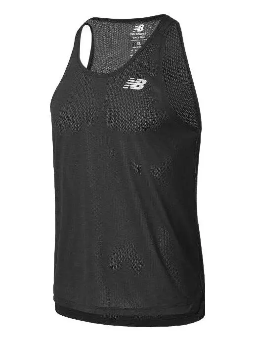 NEW BALANCE Essentials Logo Running Tank Top - Black