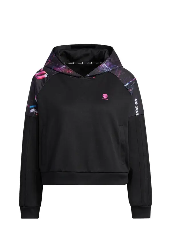 Adidas Neo Basketball Cropped Hoodie - Black