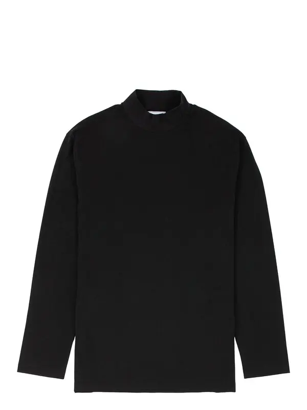 Adidas Y-3 Long Sleeve Stand Collar Top - Black