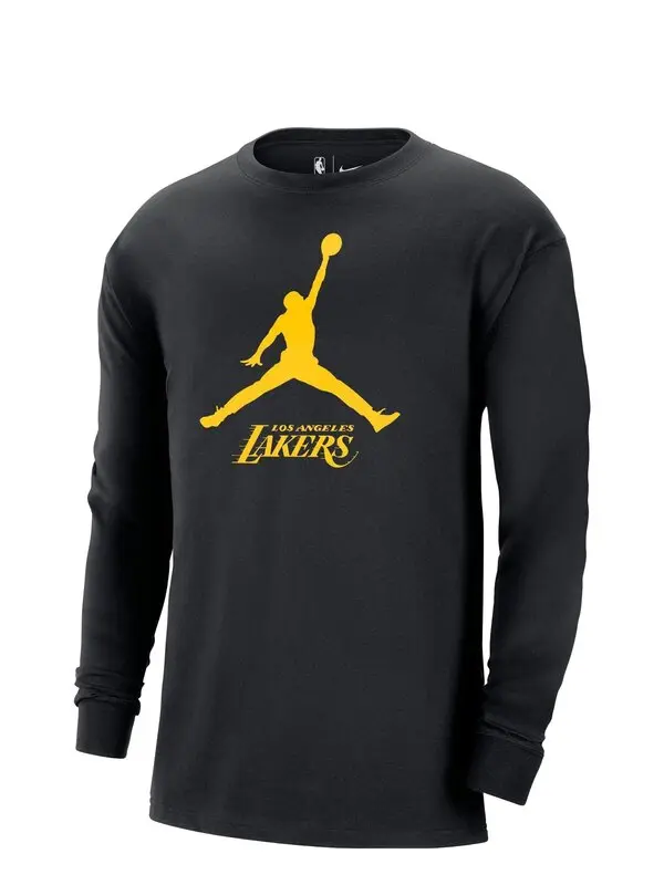 JORDAN X Nba Los Angeles Lakers Long Sleeve T-shirt - Black/gold