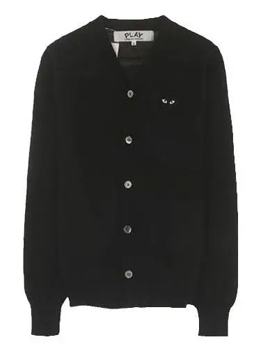 Play Comme Des Garcon Emblem Cardigan - Black