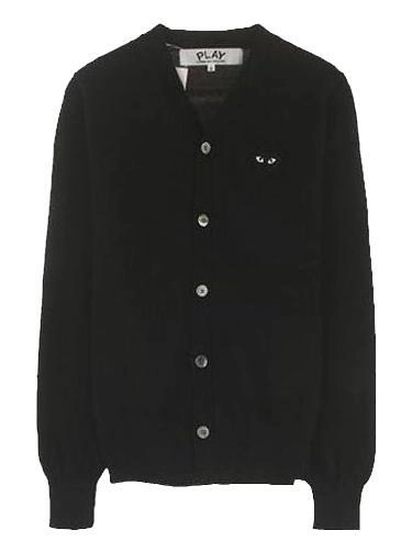 Play Comme Des Garcon Emblem Cardigan - Black