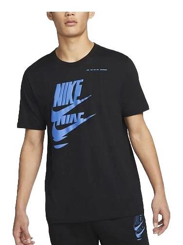 Nike Chest Creative Printing Short Sleeve Black T-shirt - Default Color