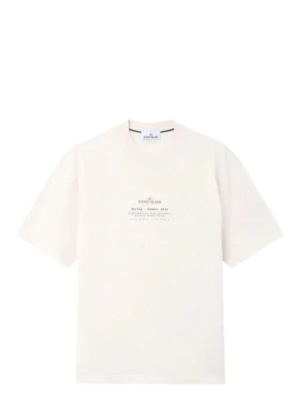 Stone Island Stone Print Regular Fit T-shirt - Ivory