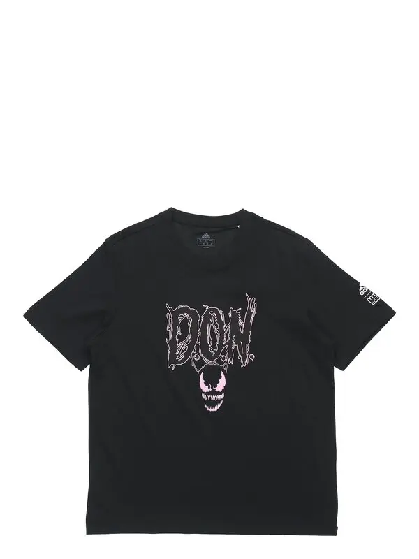 Adidas Don Venom Tee Basketball Sports Short Sleeve - Black