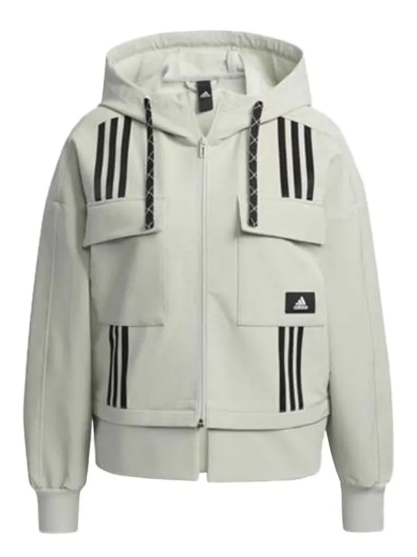 Adidas Jacket With Striped Embellishments - Green/black