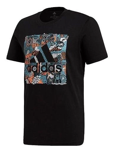 Adidas Doodle Graphic Short Sleeve T-shirt - Black