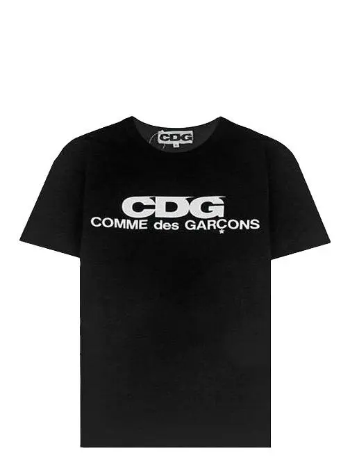 Comme Des Garçons Cdg Classical Logo Applique Short-sleeve Tee - Black