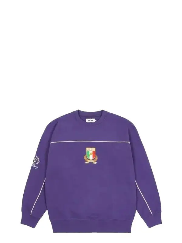 PALACE Crewneck Sweatshirt With Italy Soccer/football Logo - Purple