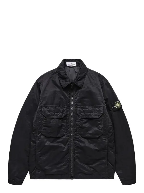 Stone Island Quilted Jacket With Pocket Detail - Black