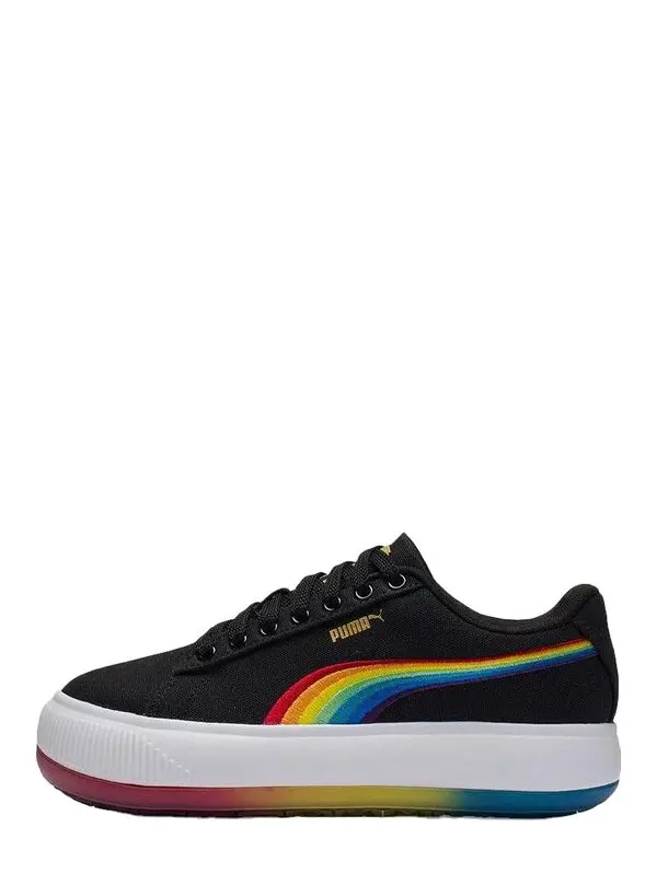 PUMA Suede Mayu Prism Low Top Platform Sneakers - Black