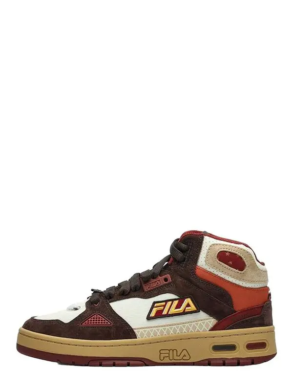 FILA FUSION Teratach High Top Sneakers - Red/white/brown