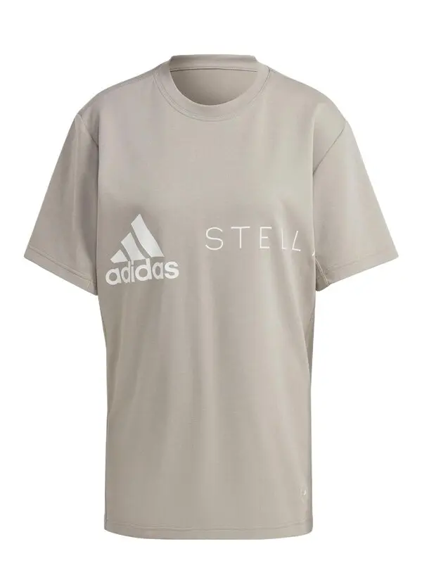 Adidas Stella Mccartney Logo Print T-shirt - Grey