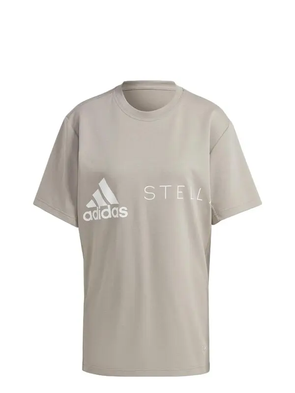 Adidas Stella Mccartney Logo Print T-shirt - Grey