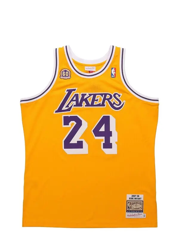 Mitchell & Ness Nba Los Angeles Lakers Kobe Bryant 24 Authentic Jersey - Yellow