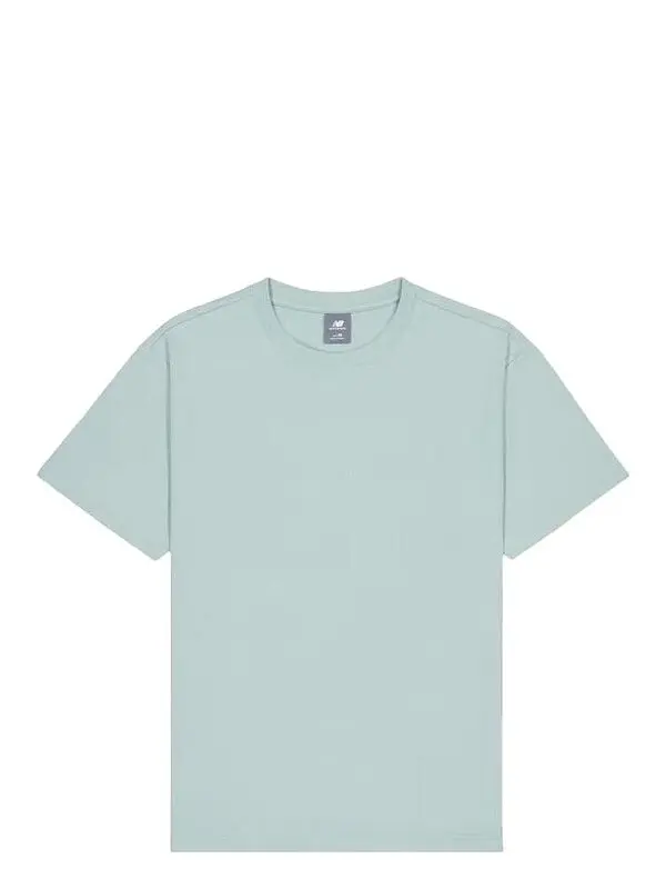 NEW BALANCE Cotton T-shirt Asia Sizing - Salt Marsh