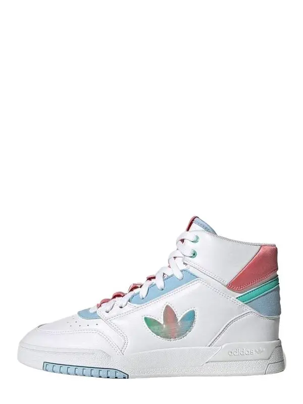 Adidas Originals Drop Step Xlt High Top Sneakers - White/blue/pink