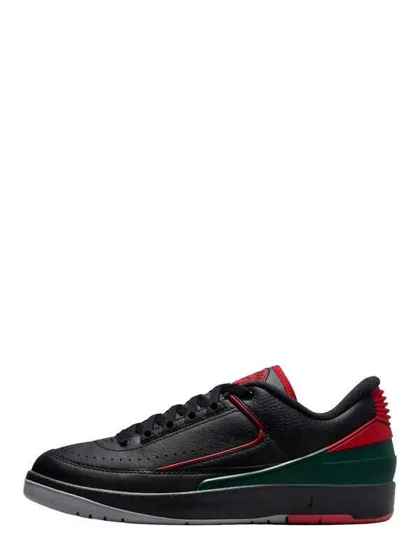 JORDAN 2 Retro Low - Black/fire Red/cement Grey