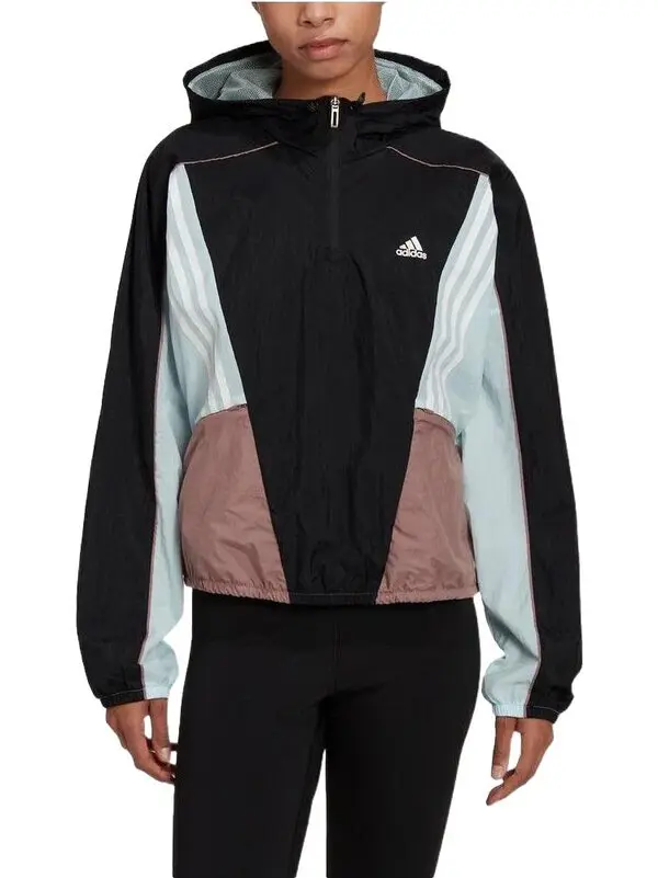 Adidas Hyperglam Hooded Track Top - Black/white