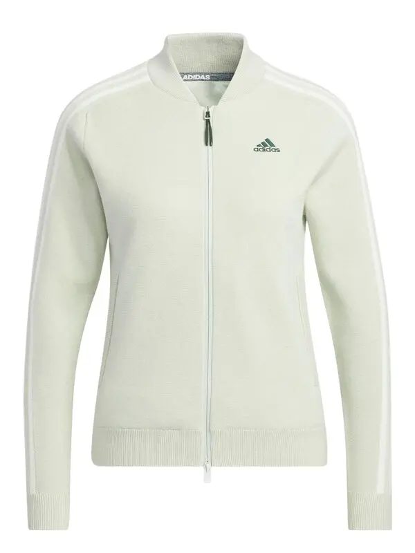 Adidas Wind.rdy 3-stripes Zip Up Sweater - Green