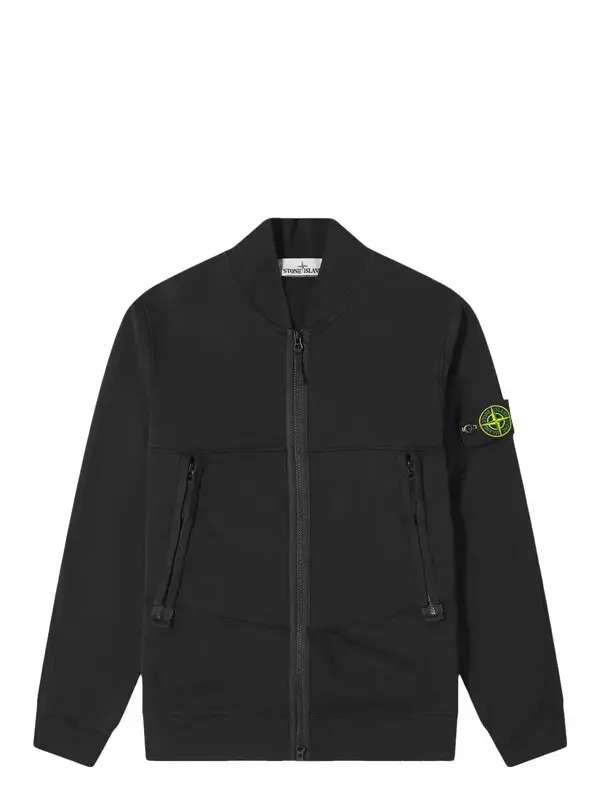 Stone Island Garment Dyed Bomber Jacket - Black
