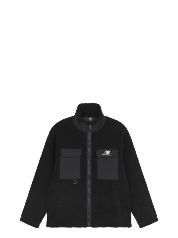 NEW BALANCE Logo Velvet Jacket - Black