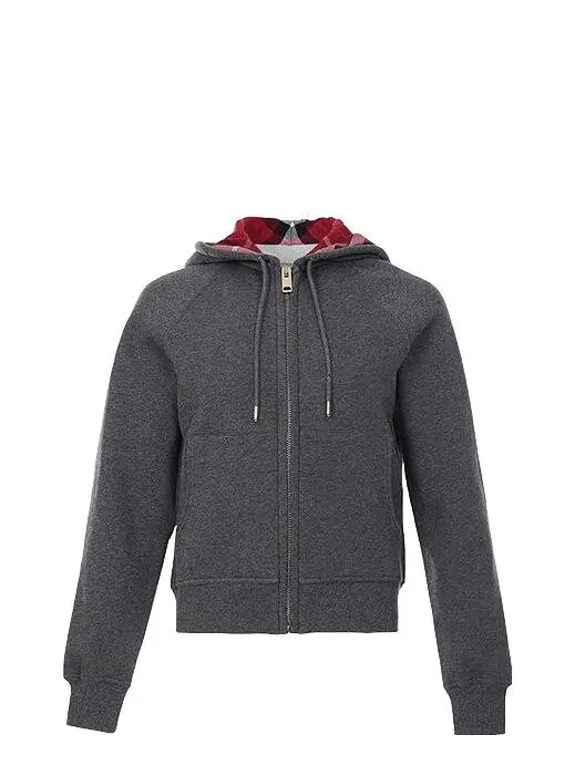 Burberry Full Zip Hoodie - Grey