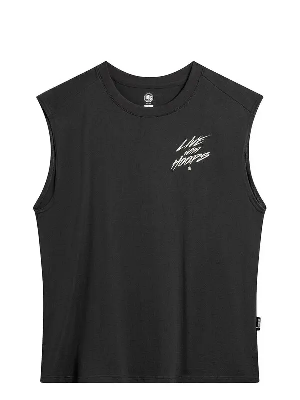 LI-NING Sleeveless Graphic Tank - Black/beige