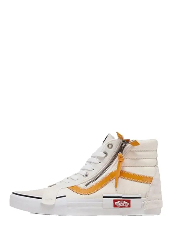 VANS Sk8-hi Zip Up Sneakers - White/yellow