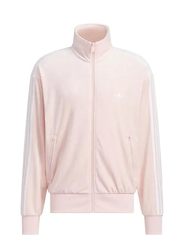 Adidas Firebird Velour Track Top - Sandy Pink