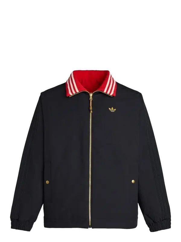 Adidas Padded Jacket With Logo Detail - Blac/better Scarlet