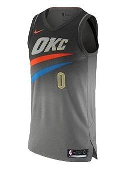 Nike Russell Westbrook Authentic Jersey - Gray