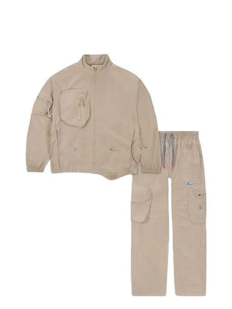 Nike X Off-white Asymmetric Zipped Track Jacket - Khaki