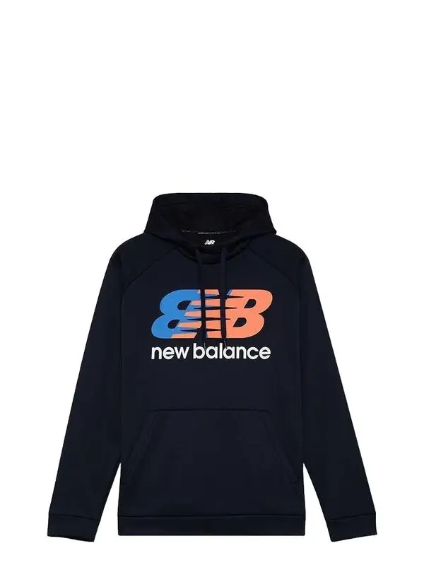 NEW BALANCE Tenacity Performance Hoodie - Navy/blue/orange