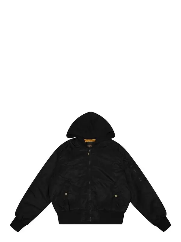 Drew House Mascot Hooded Bomber Jacket - Black