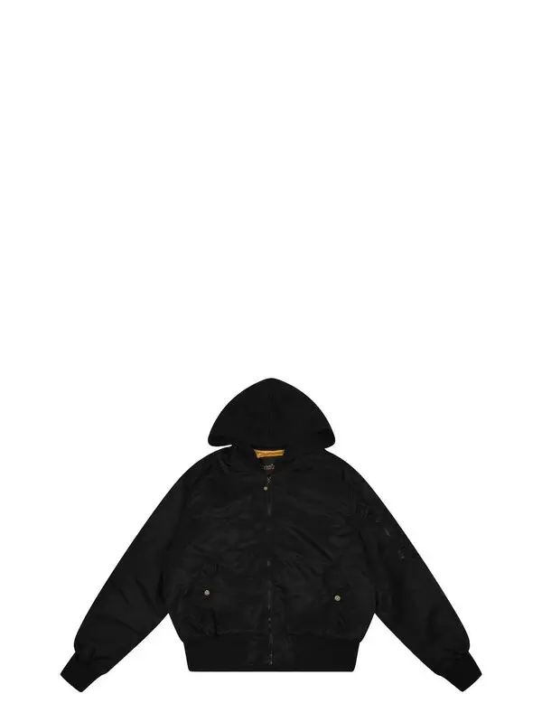 Drew House Mascot Hooded Bomber Jacket - Black