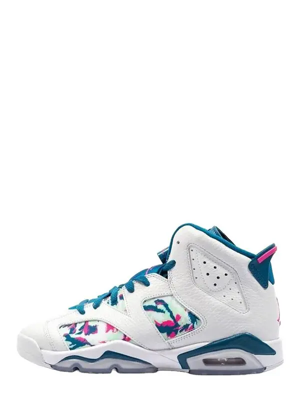 JORDAN 6 Retro High Top Sneakers - White/laser Fuchsia-green Abyss