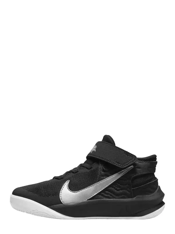 Nike Team Hustle D10 Flyease High-top Sneakers - Black/silver