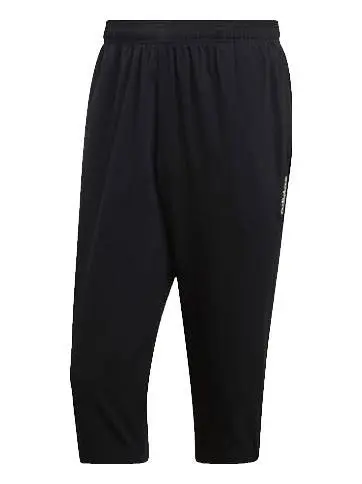 Adidas E Pln 3/4 Wvn Woven Cone Training Running Sports Cropped Pants/trousers - Black