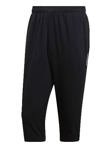 Adidas E Pln 3/4 Wvn Woven Cone Training Running Sports Cropped Pants/trousers - Black
