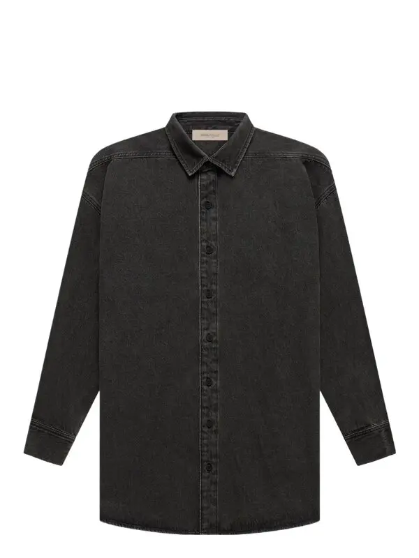 Fear Of God Ss22 Long Sleeve Denim Shirt - Black