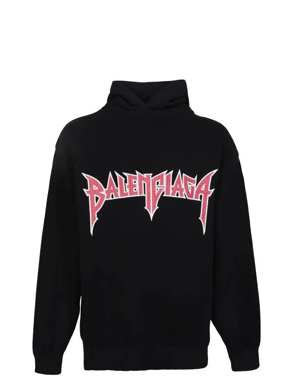 Balenciaga Metallica Graphic Hoodie - Black/orange