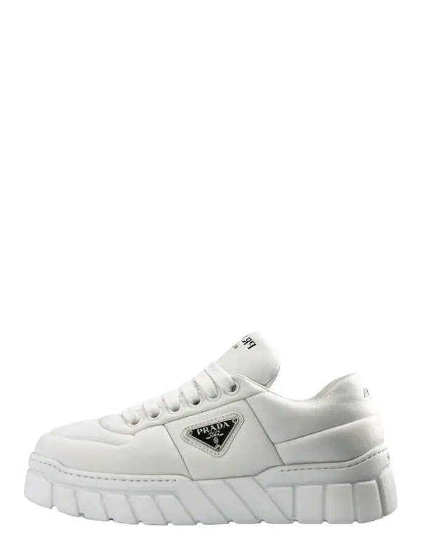 Prada Padded Nappa Leather Sneakers - White