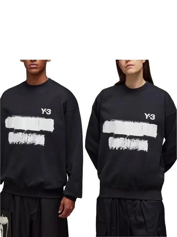 Adidas Y-3 Graphic Crewneck Sweater - Black
