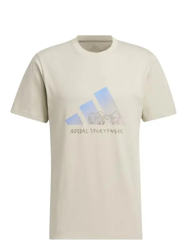 Adidas Graphic T-shirt Asia Sizing 'white Blue - White/blue