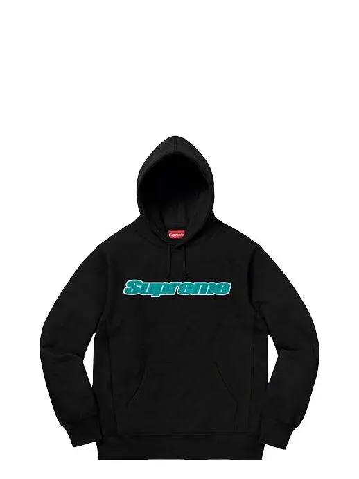 Supreme Chenille Hooded Sweatshirt - Black