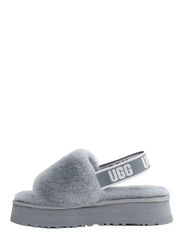 UGG Disco Slide Platform Slippers - Gray